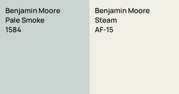 Benjamin Moore Pale Smoke vs. Benjamin Moore Steam comparison
