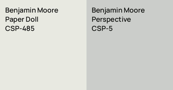 Benjamin Moore Paper Doll vs. Benjamin Moore Perspective comparison