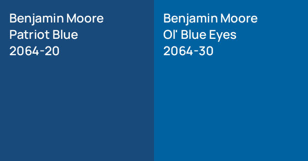 Benjamin Moore Patriot Blue vs. Benjamin Moore Ol' Blue Eyes comparison