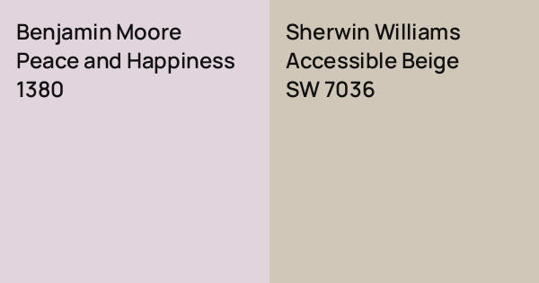 Benjamin Moore Peace and Happiness vs. Sherwin Williams Accessible ...
