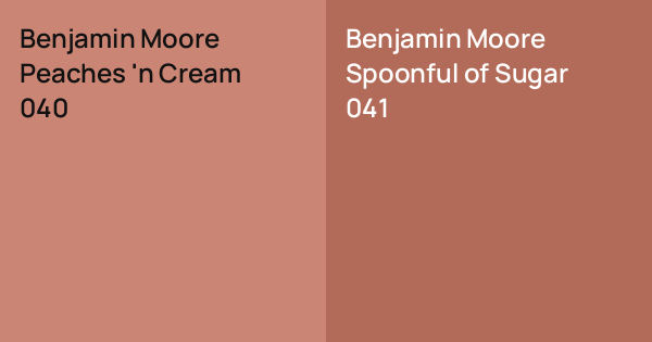 Benjamin Moore Peaches 'n Cream vs. Benjamin Moore Spoonful of Sugar ...