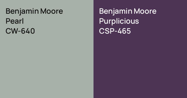 Benjamin Moore Pearl vs. Benjamin Moore Purplicious comparison