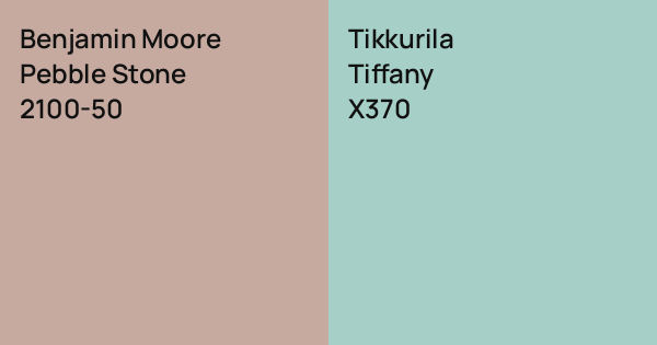 Benjamin Moore Pebble Stone vs. Tikkurila Tiffany comparison