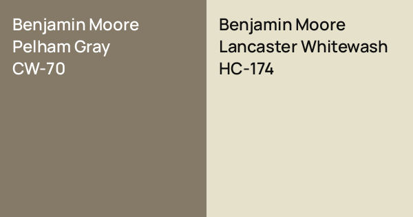 Benjamin Moore Pelham Gray vs. Benjamin Moore Lancaster Whitewash ...