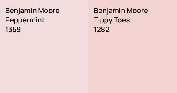 Benjamin Moore Peppermint vs. Benjamin Moore Tippy Toes comparison