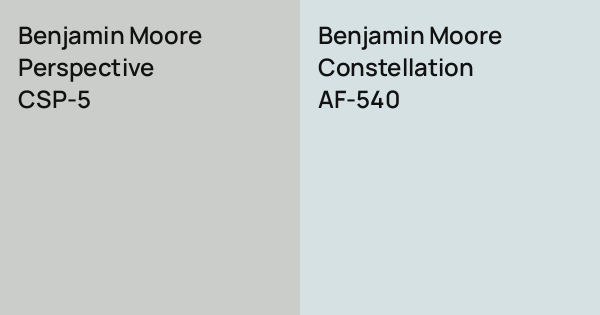 Benjamin Moore Perspective vs. Benjamin Moore Constellation comparison