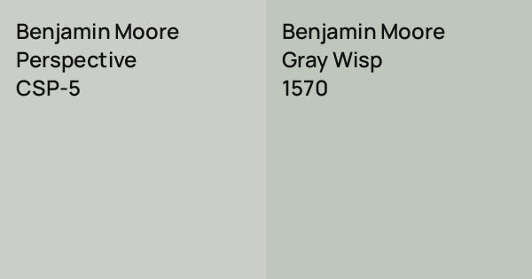 Benjamin Moore Perspective vs. Benjamin Moore Gray Wisp comparison