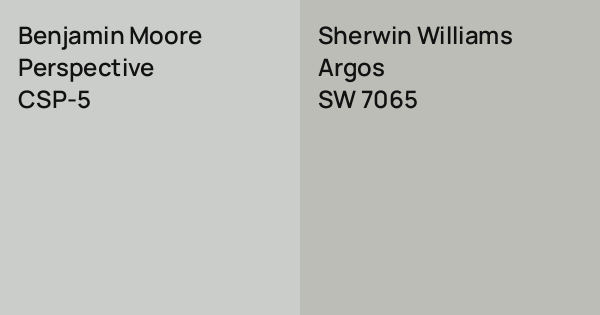 Benjamin Moore Perspective vs. Sherwin Williams Argos comparison