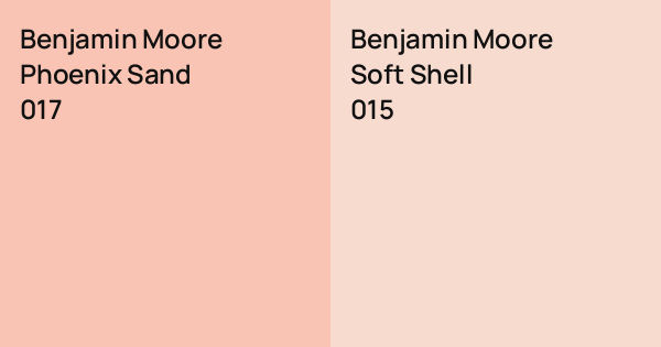 Benjamin Moore Phoenix Sand vs. Benjamin Moore Soft Shell comparison