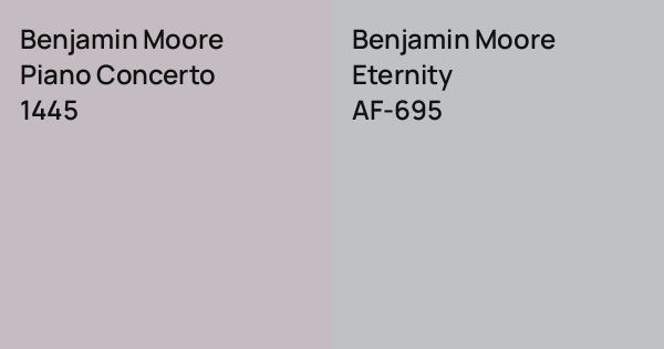 Benjamin Moore Piano Concerto vs. Benjamin Moore Eternity comparison