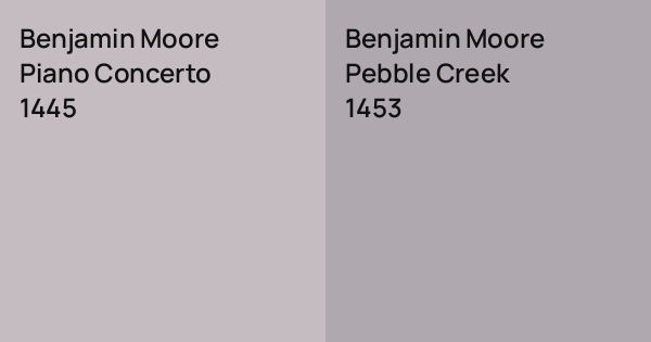 Benjamin Moore Piano Concerto vs. Benjamin Moore Pebble Creek comparison