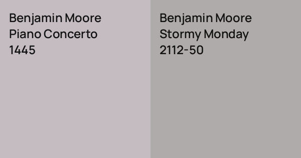 Benjamin Moore Piano Concerto vs. Benjamin Moore Stormy Monday comparison