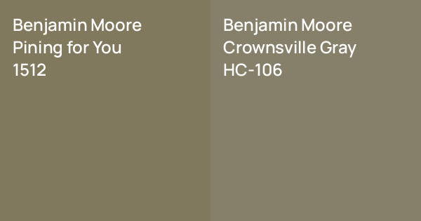 Benjamin Moore Pining for You vs. Benjamin Moore Crownsville Gray ...