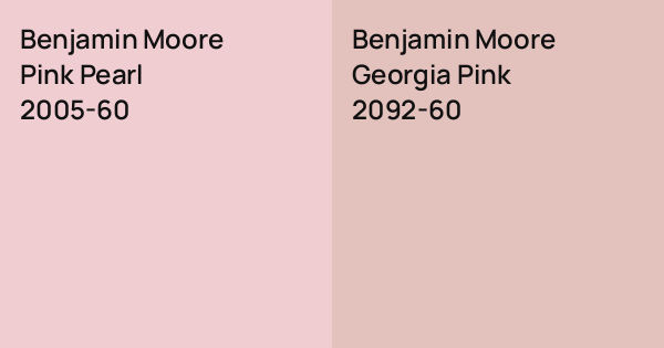 Benjamin Moore Pink Pearl vs. Benjamin Moore Georgia Pink comparison