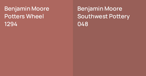 Benjamin Moore Potters Wheel vs. Benjamin Moore Southwest Pottery ...
