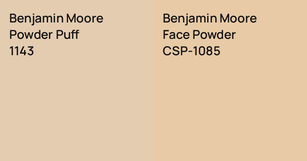 Benjamin Moore Powder Puff vs. Benjamin Moore Face Powder comparison