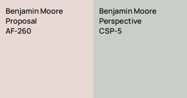 Benjamin Moore Proposal vs. Benjamin Moore Perspective comparison