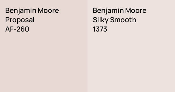 Benjamin Moore Proposal vs. Benjamin Moore Silky Smooth comparison