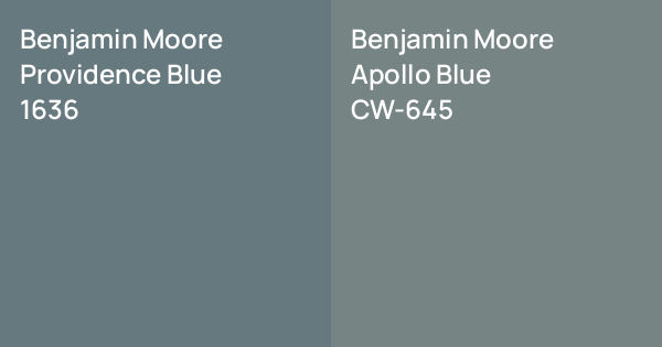 Benjamin Moore Providence Blue vs. Benjamin Moore Apollo Blue comparison
