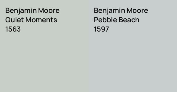 Benjamin Moore Quiet Moments vs. Benjamin Moore Pebble Beach comparison