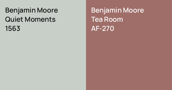 Benjamin Moore Quiet Moments vs. Benjamin Moore Tea Room comparison