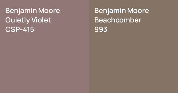 Benjamin Moore Quietly Violet vs. Benjamin Moore Beachcomber comparison