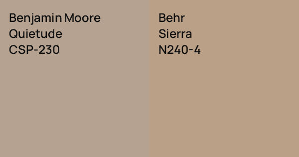 Benjamin Moore Quietude vs. Behr Sierra comparison