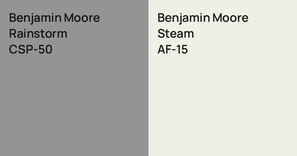 Benjamin Moore Rainstorm vs. Benjamin Moore Steam comparison