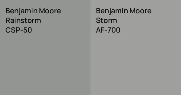 Benjamin Moore Rainstorm vs. Benjamin Moore Storm comparison