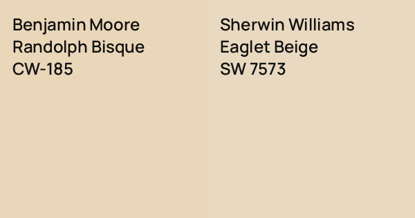 Benjamin Moore Randolph Bisque vs. Sherwin Williams Eaglet Beige comparison