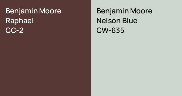 Benjamin Moore Raphael vs. Benjamin Moore Nelson Blue comparison