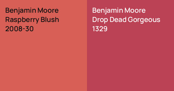 Benjamin Moore Raspberry Blush vs. Benjamin Moore Drop Dead Gorgeous ...
