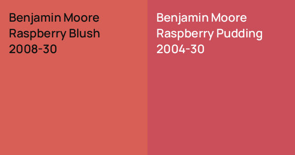 Benjamin Moore Raspberry Blush vs. Benjamin Moore Raspberry Pudding ...