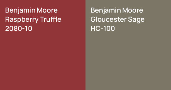 Benjamin Moore Raspberry Truffle vs. Benjamin Moore Gloucester Sage ...