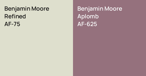 Benjamin Moore Refined vs. Benjamin Moore Aplomb comparison