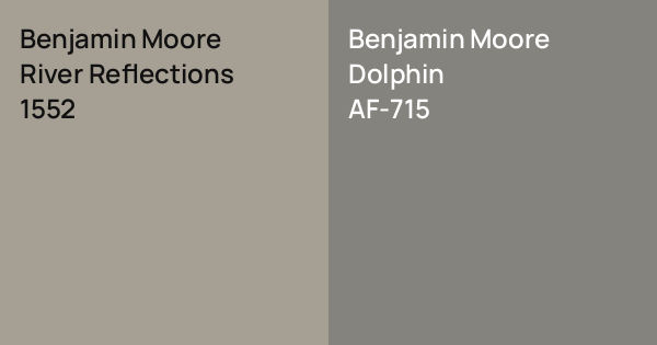 Benjamin Moore River Reflections vs. Benjamin Moore Dolphin comparison