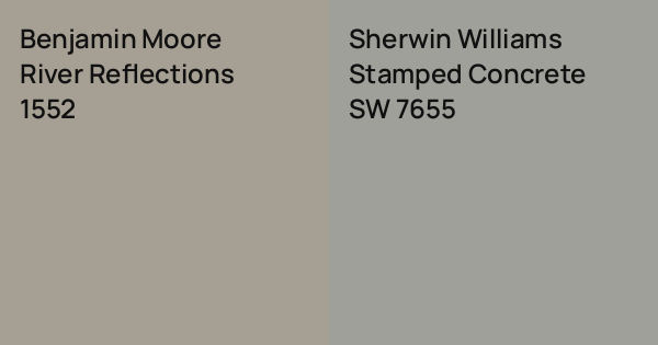 Benjamin Moore River Reflections vs. Sherwin Williams Stamped Concrete ...