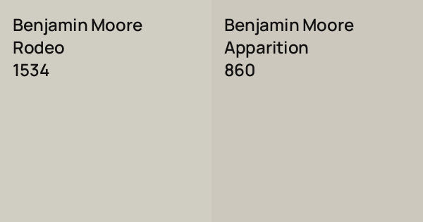 Benjamin Moore Rodeo vs. Benjamin Moore Apparition comparison