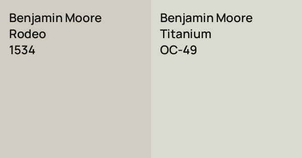 Benjamin Moore Rodeo vs. Benjamin Moore Titanium comparison