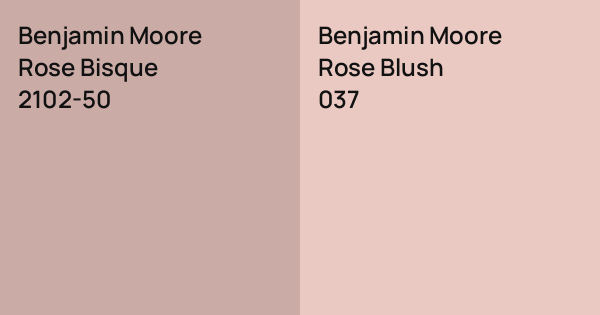 Benjamin Moore Rose Bisque vs. Benjamin Moore Rose Blush comparison