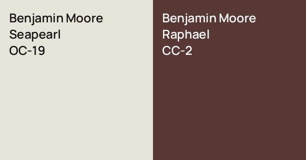 Benjamin Moore Seapearl vs. Benjamin Moore Raphael comparison