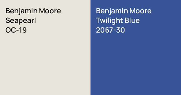 Benjamin Moore Seapearl vs. Benjamin Moore Twilight Blue comparison