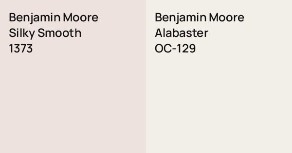 Benjamin Moore Silky Smooth vs. Benjamin Moore Alabaster comparison