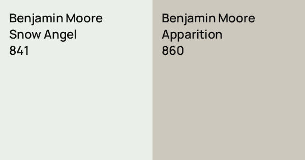 Benjamin Moore Snow Angel vs. Benjamin Moore Apparition comparison