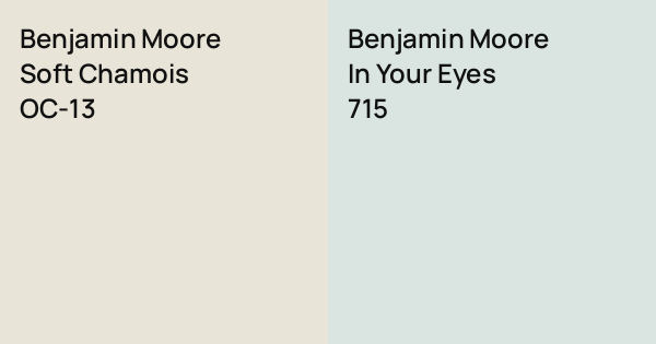 Benjamin Moore Soft Chamois vs. Benjamin Moore In Your Eyes comparison