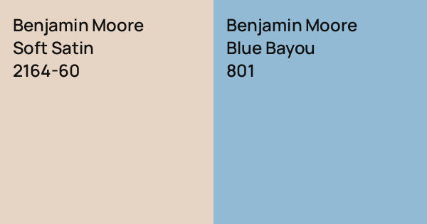 Benjamin Moore Soft Satin vs. Benjamin Moore Blue Bayou comparison
