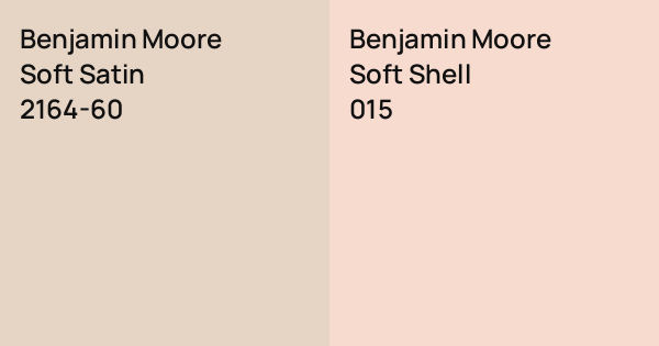 Benjamin Moore Soft Satin vs. Benjamin Moore Soft Shell comparison