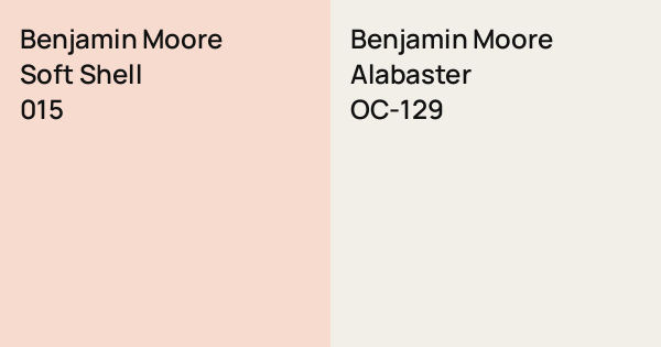 Benjamin Moore Soft Shell vs. Benjamin Moore Alabaster comparison