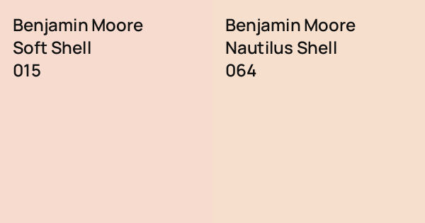 Benjamin Moore Soft Shell vs. Benjamin Moore Nautilus Shell comparison