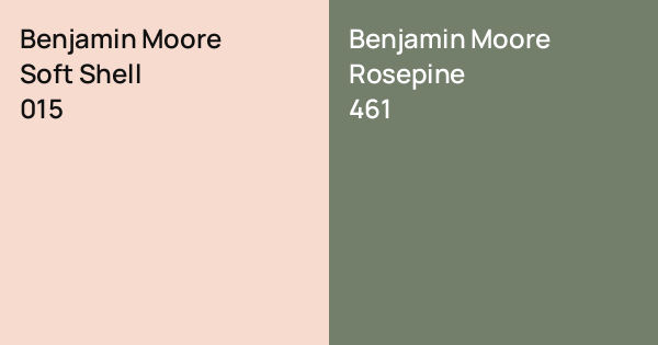 Benjamin Moore Soft Shell vs. Benjamin Moore Rosepine comparison